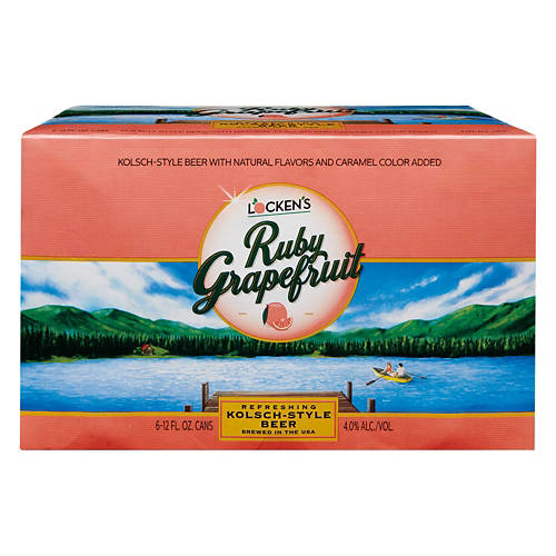 Locken's Ruby Grapefruit Kolsch-Style Beer - 6 pack, 12 fl oz can